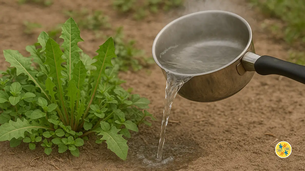 Astuce naturelle : désherber efficacement avec de l’eau bouillante